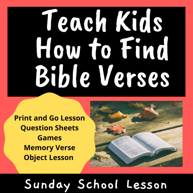 How To Find Bible Verses | Sunday School Lesson and Activities – Teach ...