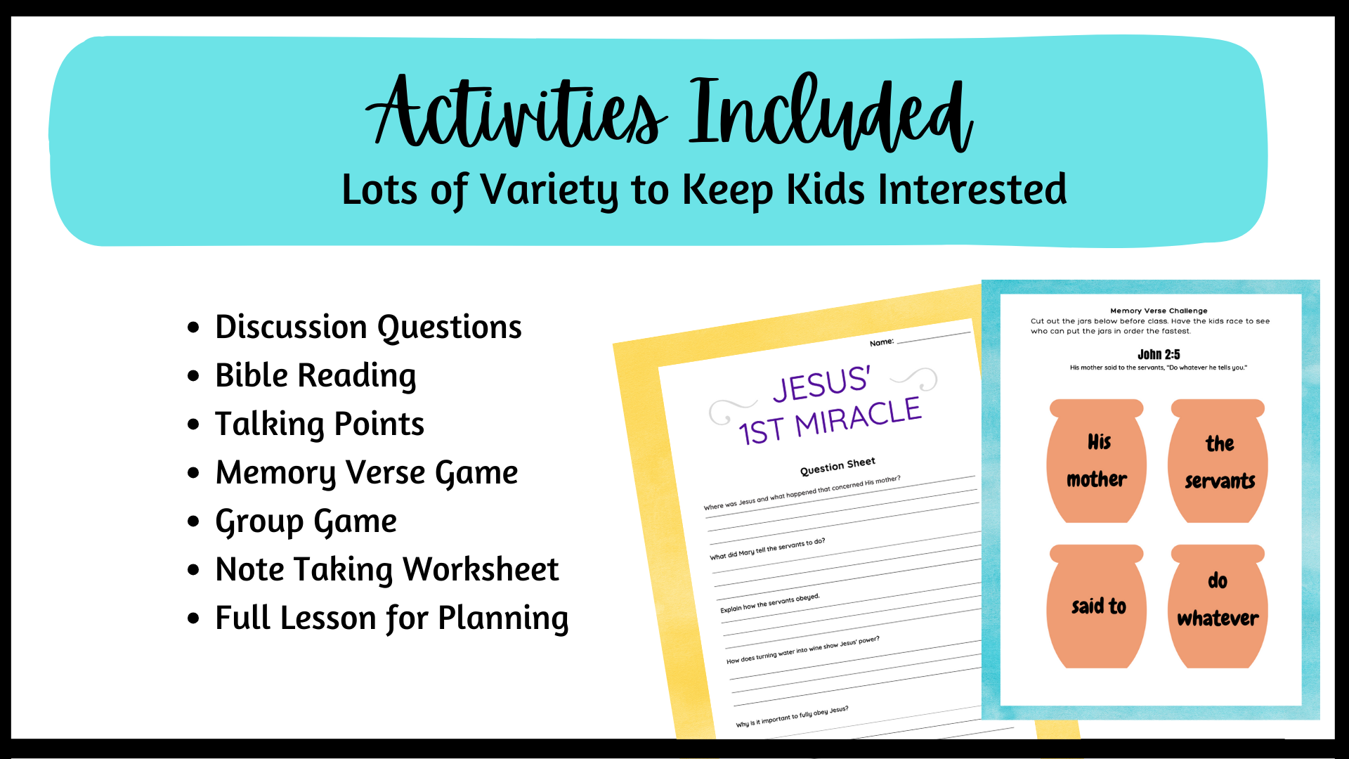 Jesus’s First Miracle Turning Water Into Wine – A Sunday School Lesson ...